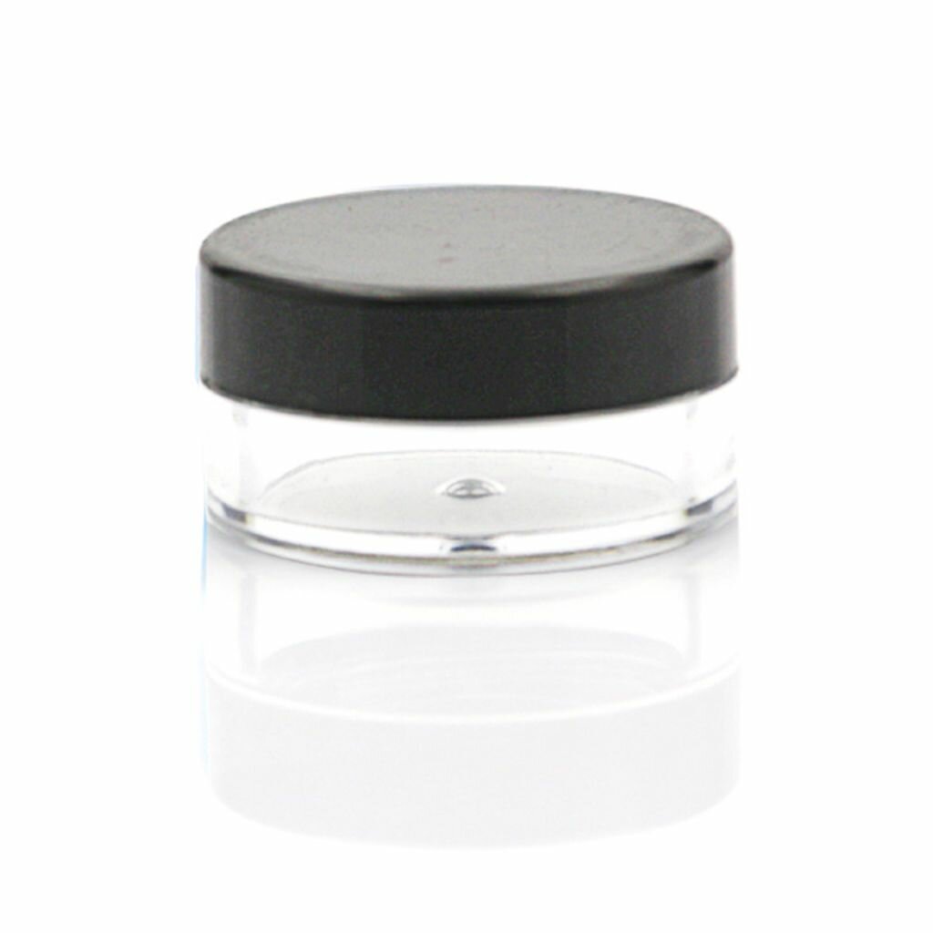 Пустая прозрачная банка 5 г с многоцветными крышками для образцов косметики для макияжа