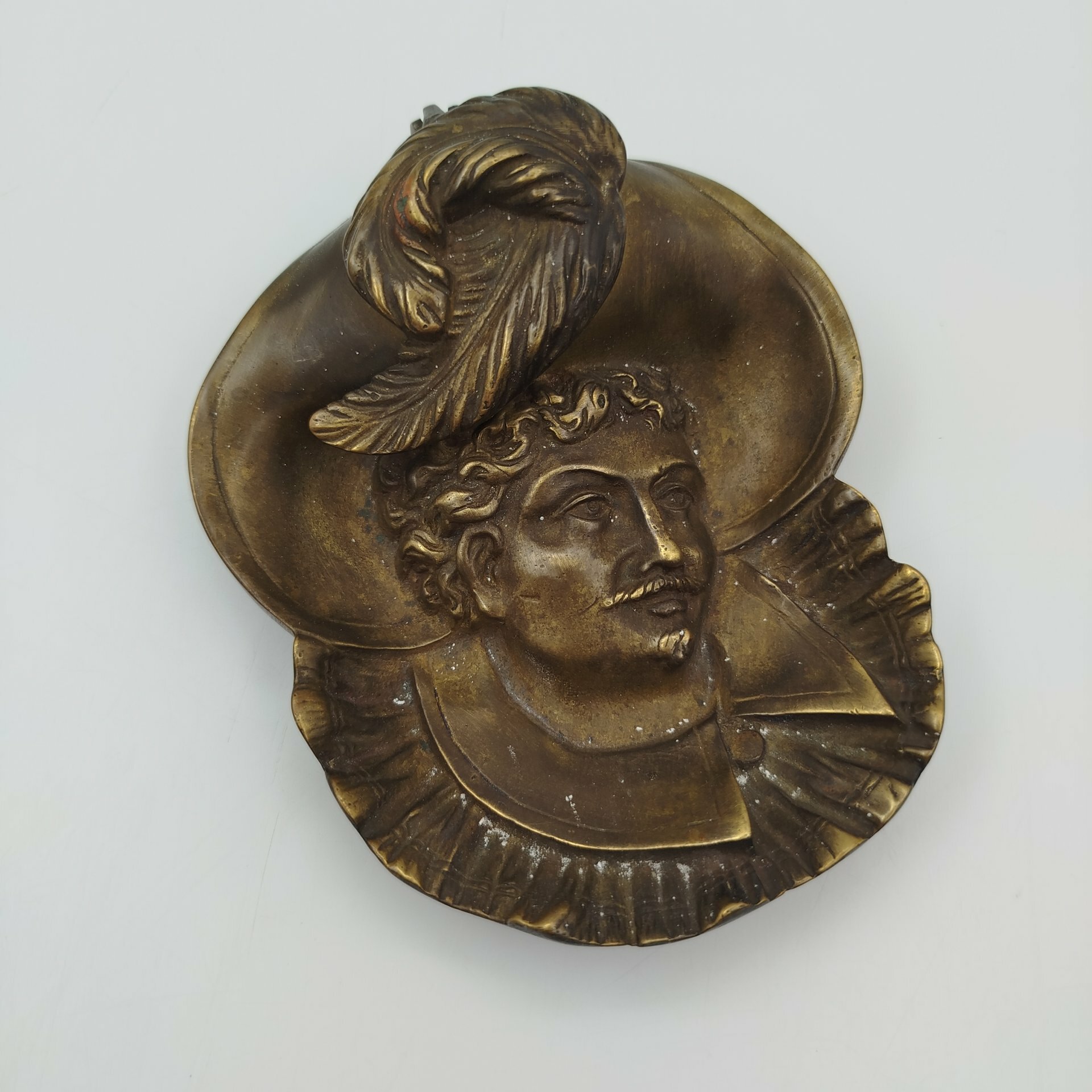 Чернильница "Мушкетер" (для письменного стола), бронза, литье, Западная Европа