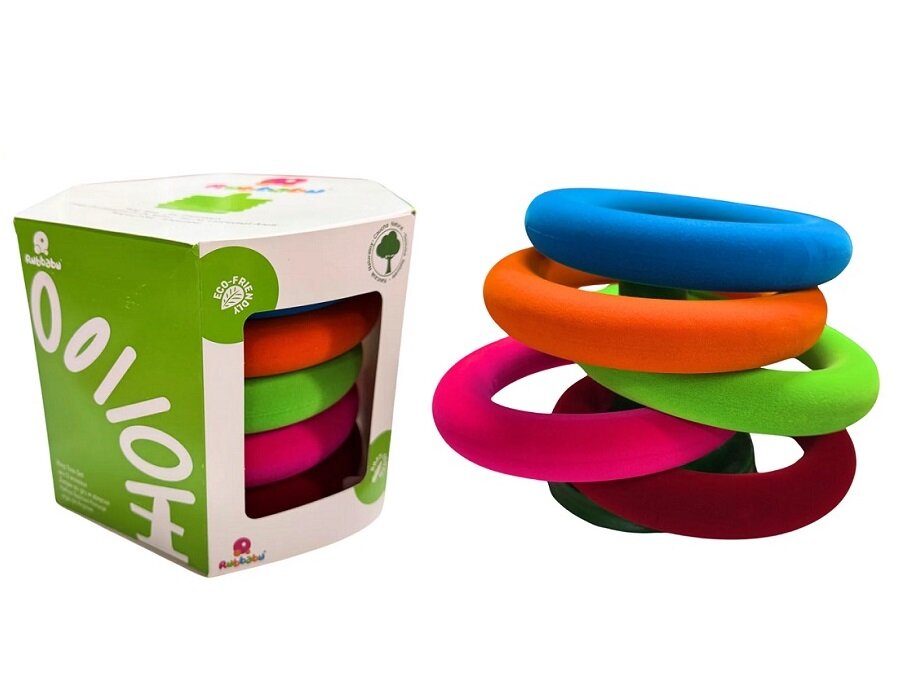 Rubbabu. Развивающий набор "Кольцеброс " из каучука, 5 элементов