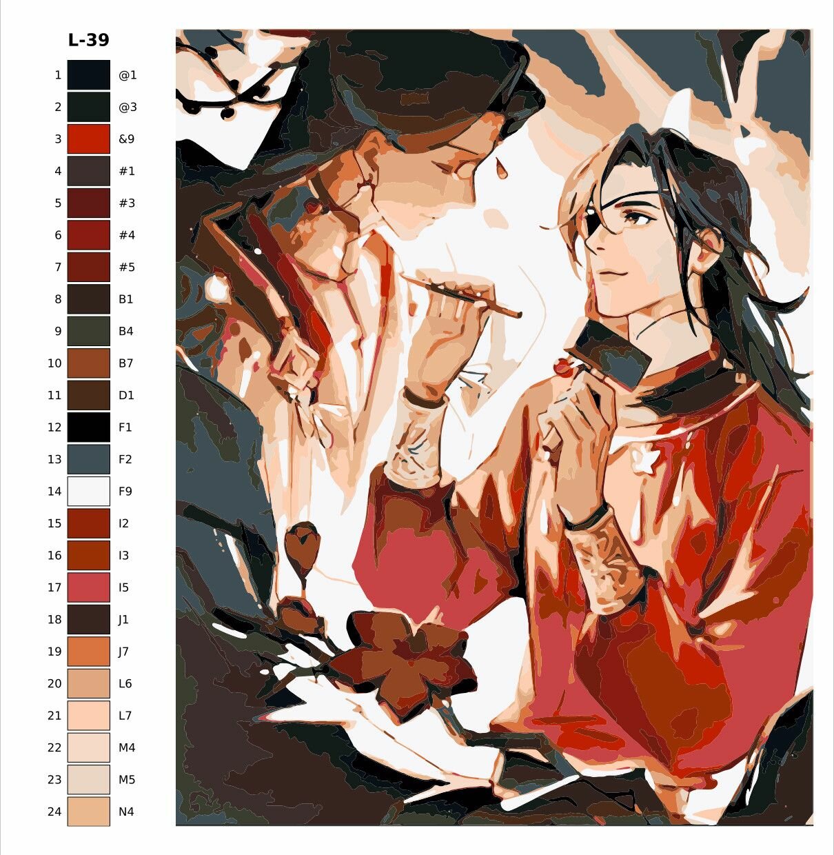 Картина по номерам L-39 "Аниме Благословение небожителей" 40x50 см