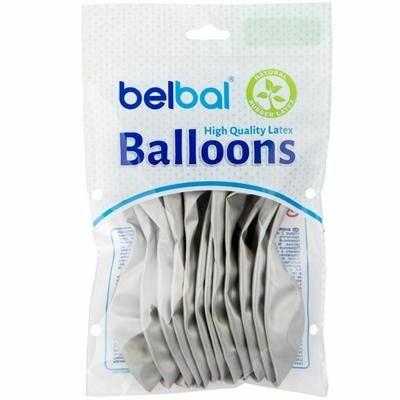 Воздушные шары BELBAL круглые, без рисунка, Хром Glossy Champagne, 14 дюймов, 12 шт