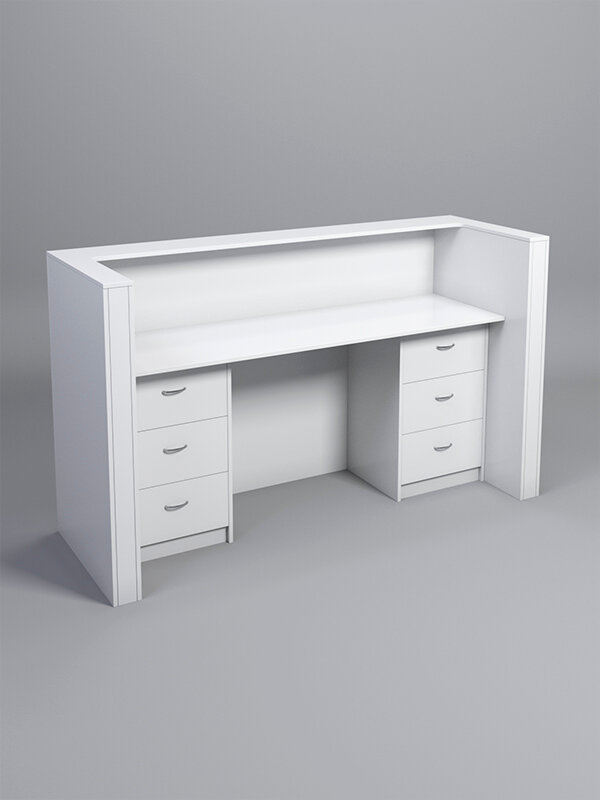 Кассовый модуль ПВЗ Яндекс. Маркет шириной 1850мм, с двумя тумбочками