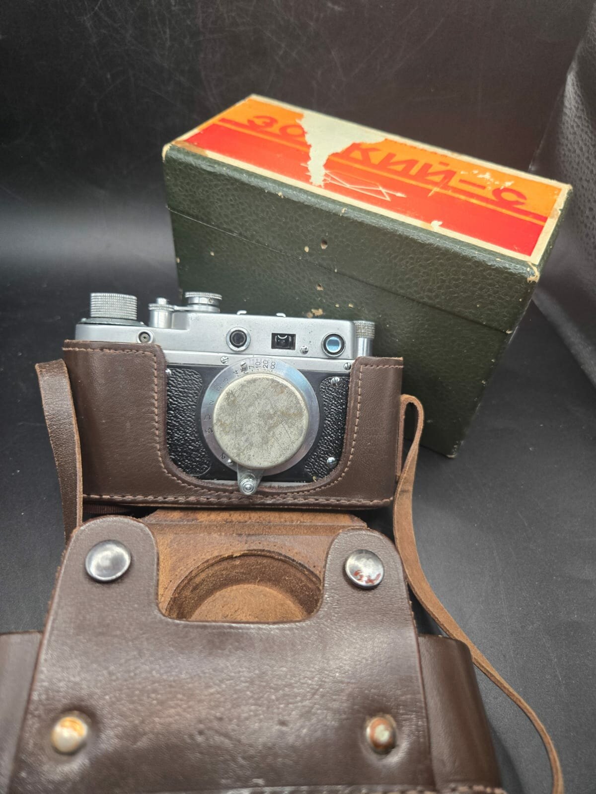 Фотоаппарат Зоркий С объектив Индустар - 22 винтажный советский в родном чехле, СССР