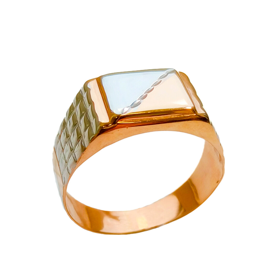 Печатка, комбинированное золото, 585 проба, металл