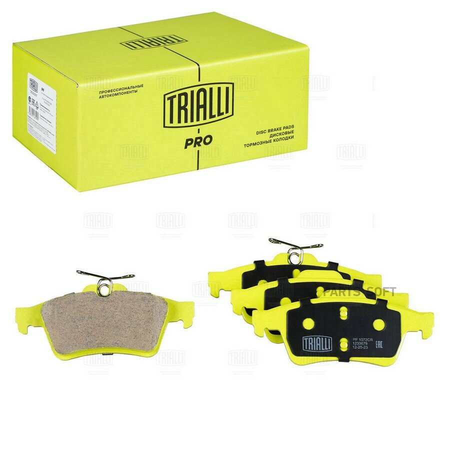 TRIALLI Колодки торм. для а/м Ford Focus II (05-)/Focus III (11-) диск. зад. (керам.) (PF 1072CR) PRO