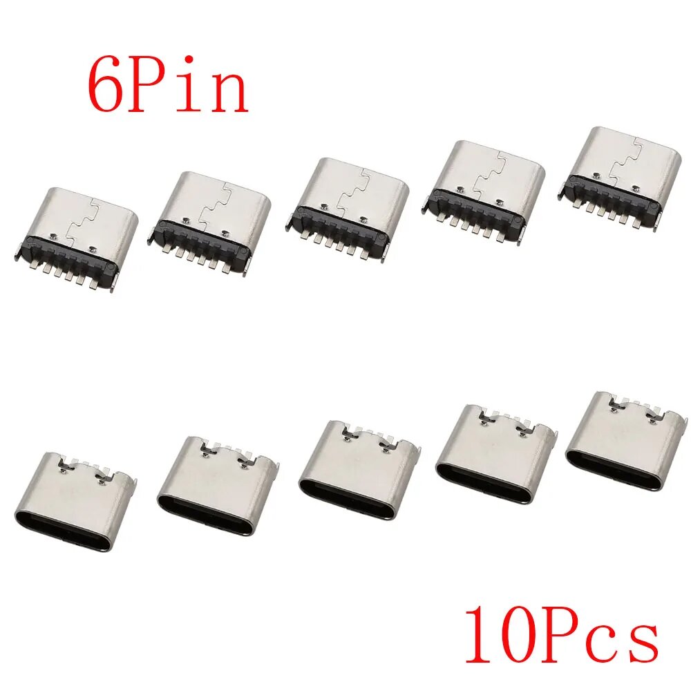 USB-разъем Type-C женский 2/6/16/24 контакта G 6Pin