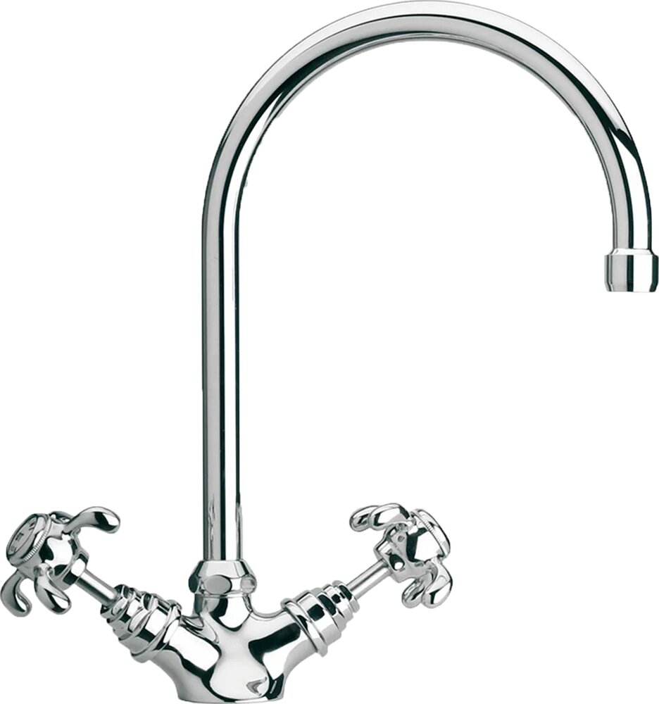 Смеситель для кухни Paini Ornellaia 87CR572KM с поворотным изливом, хром, глянцевый, вентильный, латунный