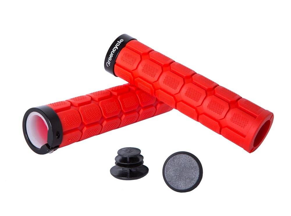 Green Cycle Грипсы Green Cycle GGR-419 130mm с одним замком (Красный)