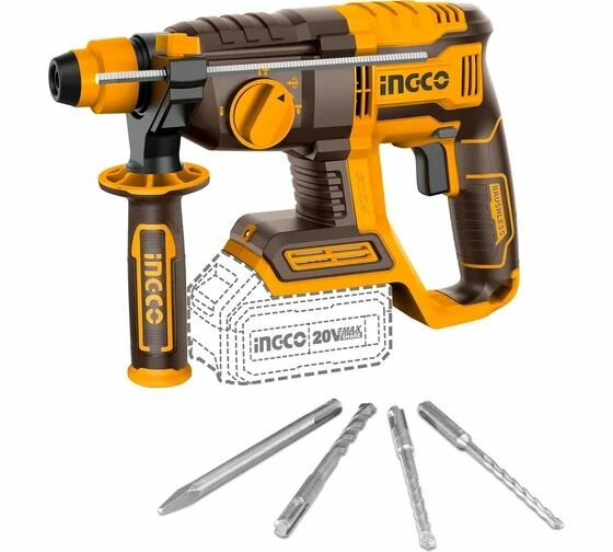 Аккумуляторный перфоратор INGCO 20 В INDUSTRIAL CRHLI20208