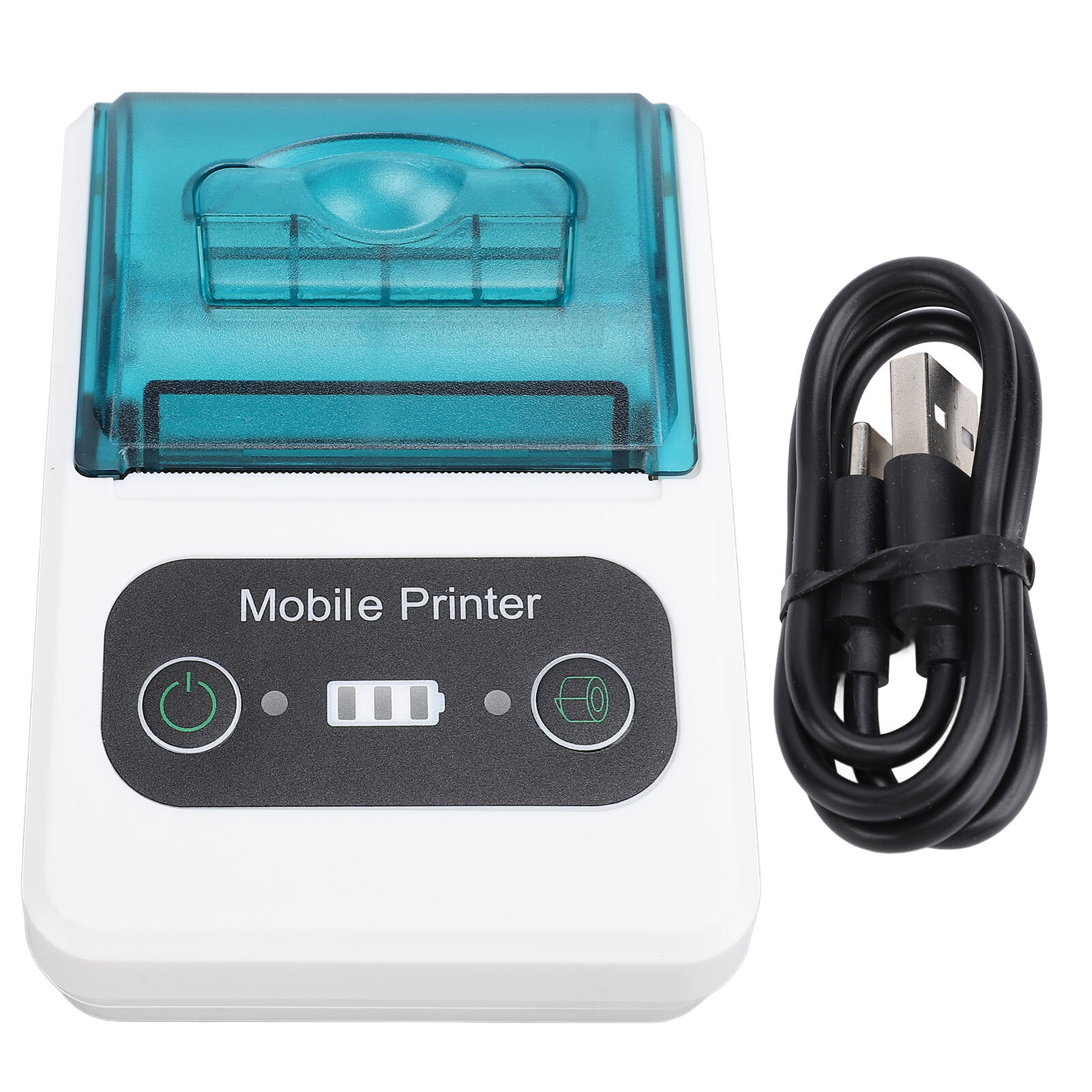 Принтер Bluetooth Thermal Printer 58 мм зубчатый портативный маленький тепловой принтер для ресторана в офисном магазине Green White