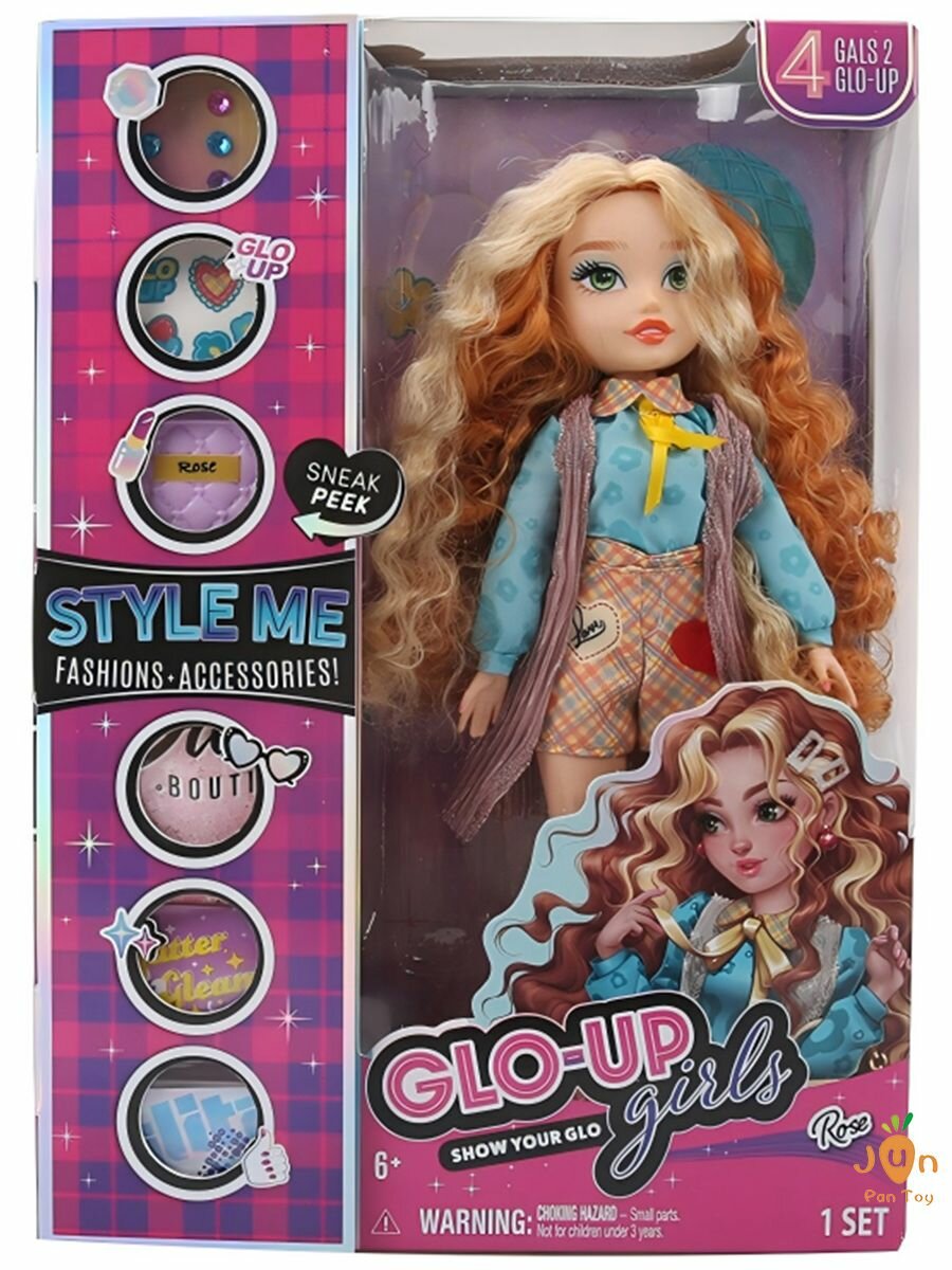 Кукла Far Out Toys GLO-UP Girls Season 2 Rose / игрушки для девочек, модные куклы, с аксессуарами, подходят для детей от 6 лет и старше