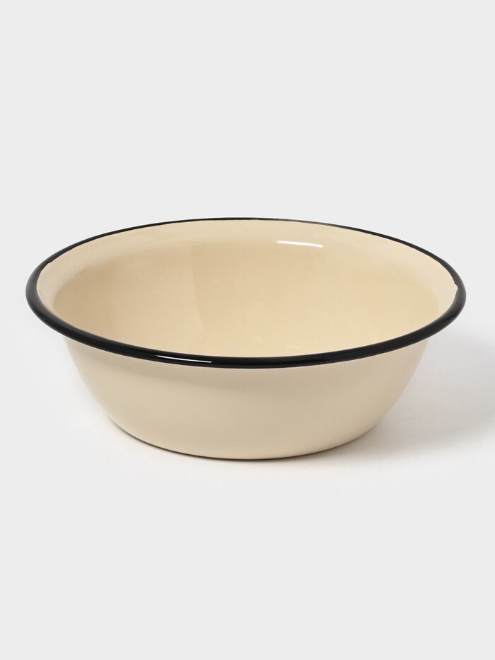 Миска эмалированная, 1 л, цвет слоновой кости