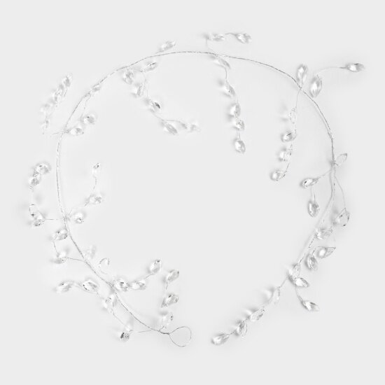 Ветка-гирлянда Anna Lafarg Event Кристаллы 1.2 м, декоративная, акрил/металл, серебристый (ANLAF-SA7496G4-CL)
