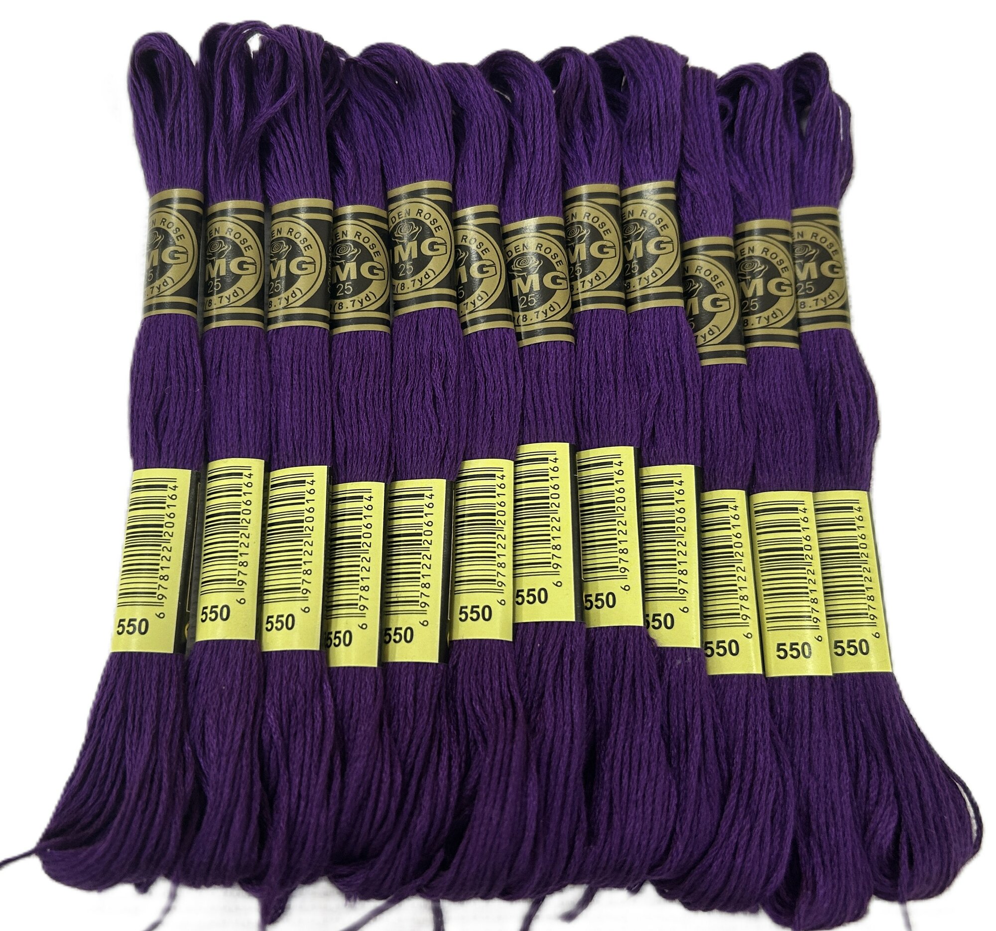 Нитки для вышивания JMC мулине (150-3866) 100% полиэфир 12 штук x 8 м