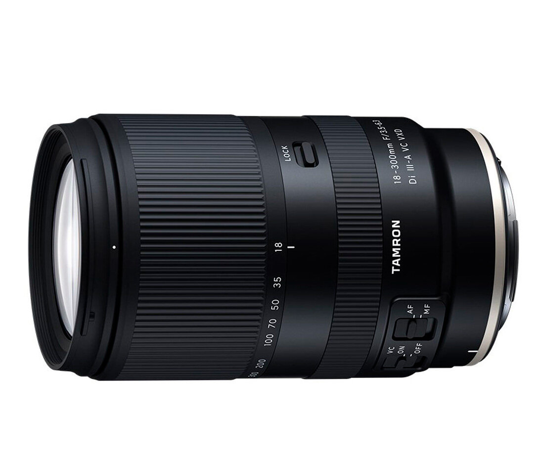 Объектив Tamron 18-300mm f/3.5-6.3 Di III-A VC VXD Canon RF, телеобъектив, черный