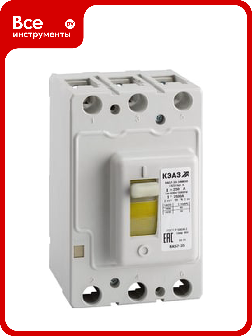 Автоматический выключатель КЭАЗ ВА57-35-340010-125А-1250-690AC-УХЛ3- 108576 для управления электрическими цепями