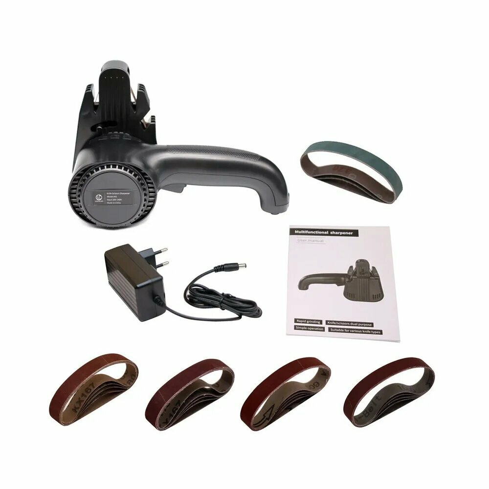 LIHUACHEN M3 electric knife sharpener ножеточка электрические профессиональная, для заточки ножей и инструментов- С 23 ремнями