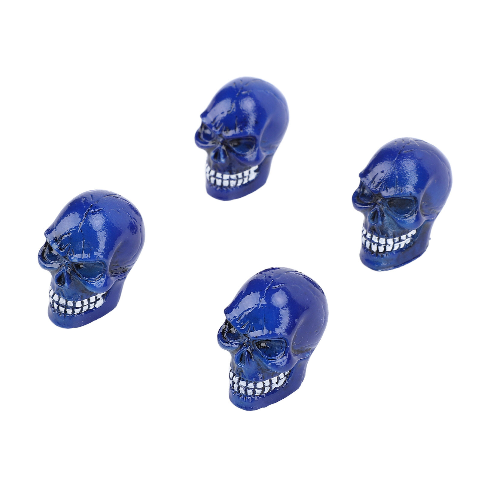 4 шт. крышки клапанов с черепами для авто, мотоциклов и велосипедов, стильный универсальный дизайн, диаметр 7 мм