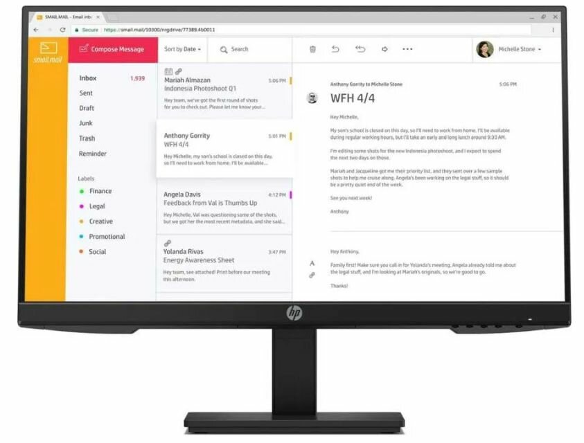 23,8" Монитор HP P24h G4 (7VH44AA) черный - 1920x1080@75Гц, IPS, 5 мс, 1000:1, 250 Кд/м, 178/178, HDMI, Display Port, VGA (D-SUB),
