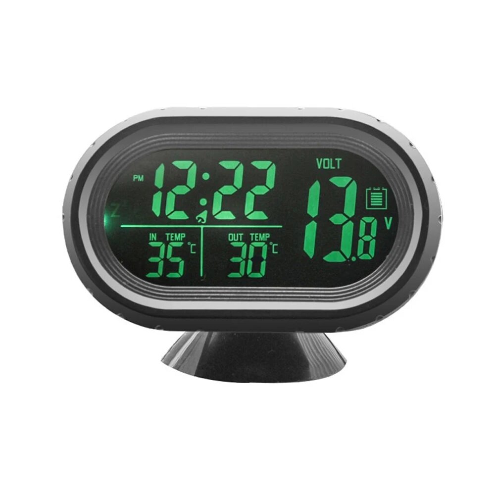 Автомобильный вольтметр 12/24 В, Автомобильный цифровой фотометр, автомобильный вольтметр, термометр, автомобильное зарядное устройство USB, измеритель тока, green