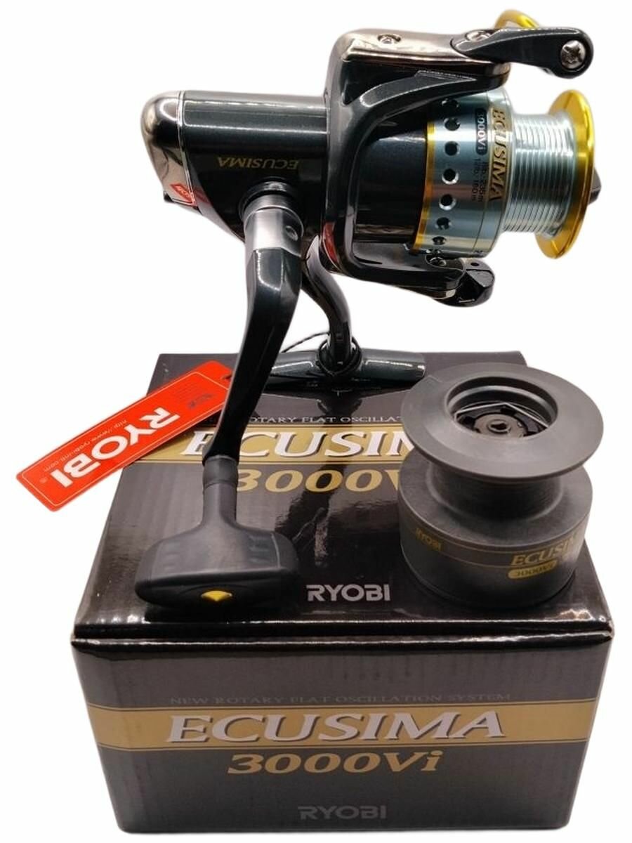 Катушка Ryobi Ecusima 3000 VI универсальная безынерционная катушка с передним фрикционом и 4+1 подшипниками для спиннинга и фидера