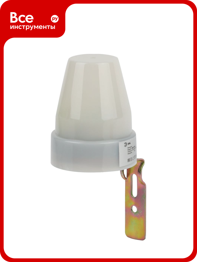 Датчик освещенности ЭРА DF 302 фотореле серый, макс. нагрузка 2200 ВА IP44 Б0043805