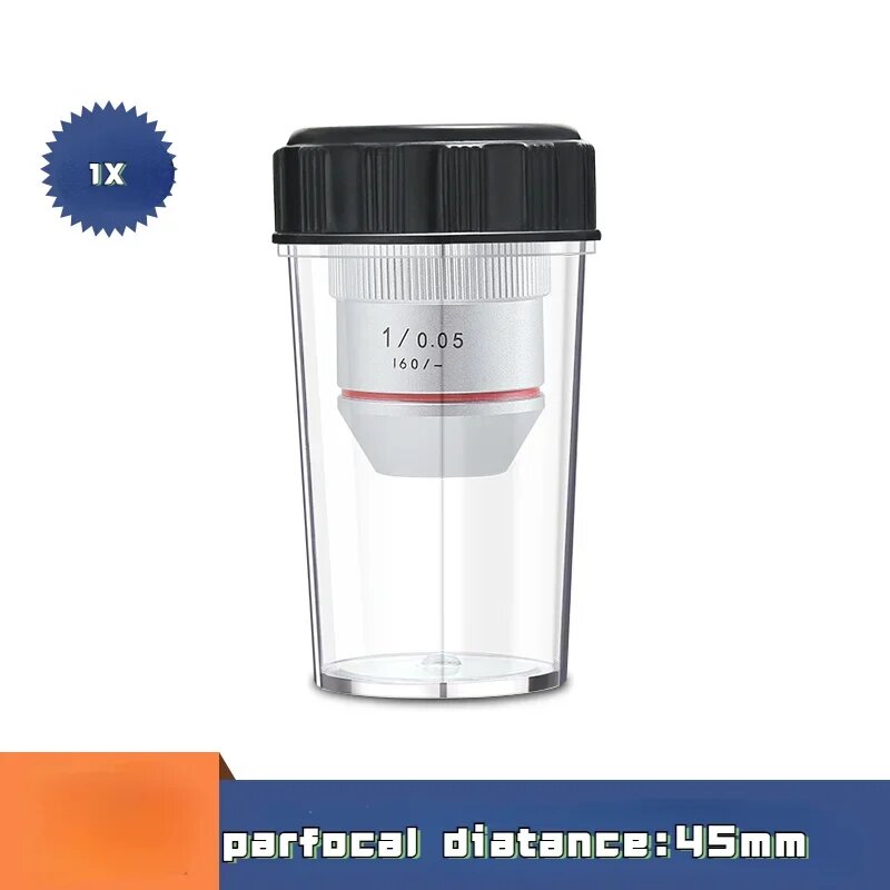 Ахроматический био-микроскоп объектив Ivzosheng 1X/2X, 1X 160-45mm