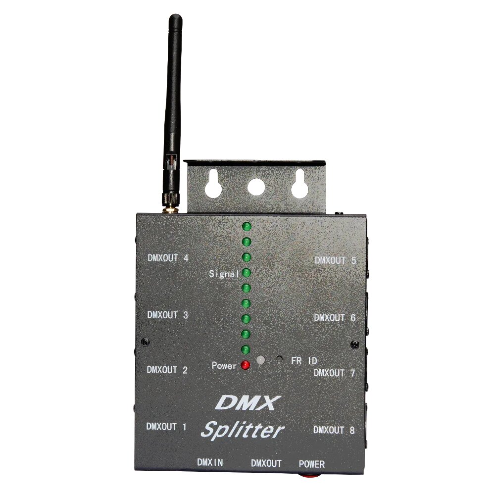 DMX Splitter Signal Amplifier 8 Ports, SP DMX Wireless, EU Adapter