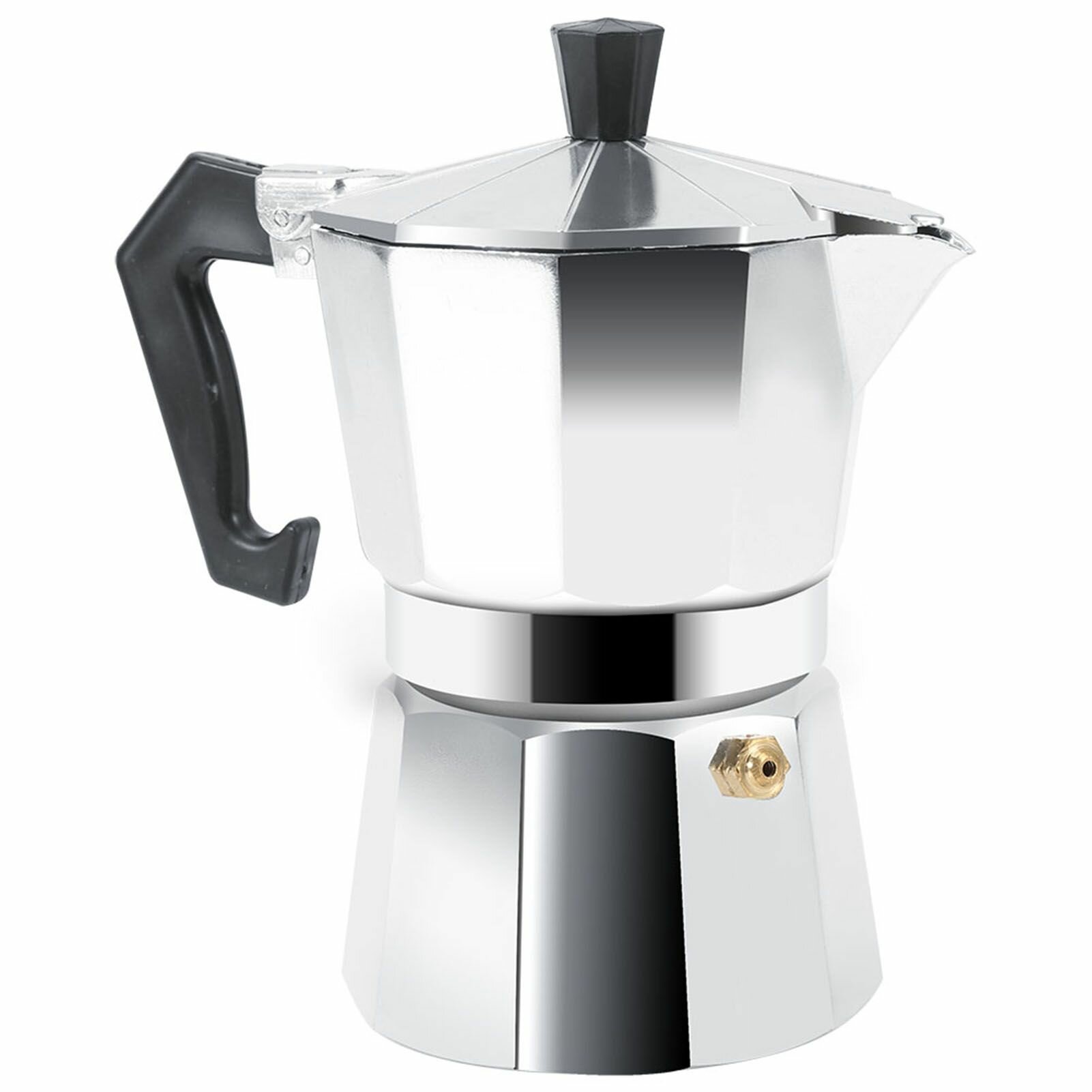 Алюминиевая итальянская кофеварка Moka объемом 300 мл, кофеварка для приготовления эспрессо на плите, для использования дома и в офисе, 6 чашек