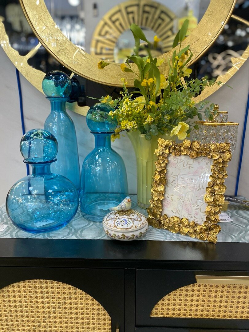 Сосуд Casaentera CE08-SHY19170 стекло голубой d150х325