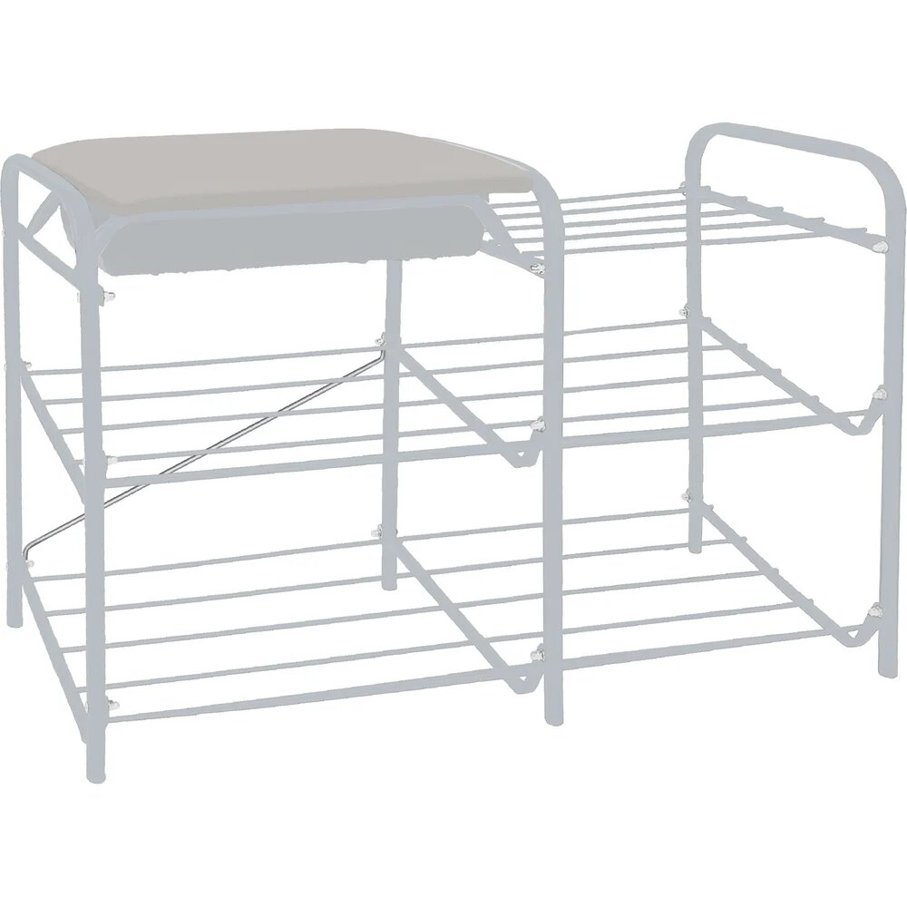 Nika НИКА Этажерка с ящиком ЭТП1-1 ЭТП1-1/МС светло-серый/матовый серый