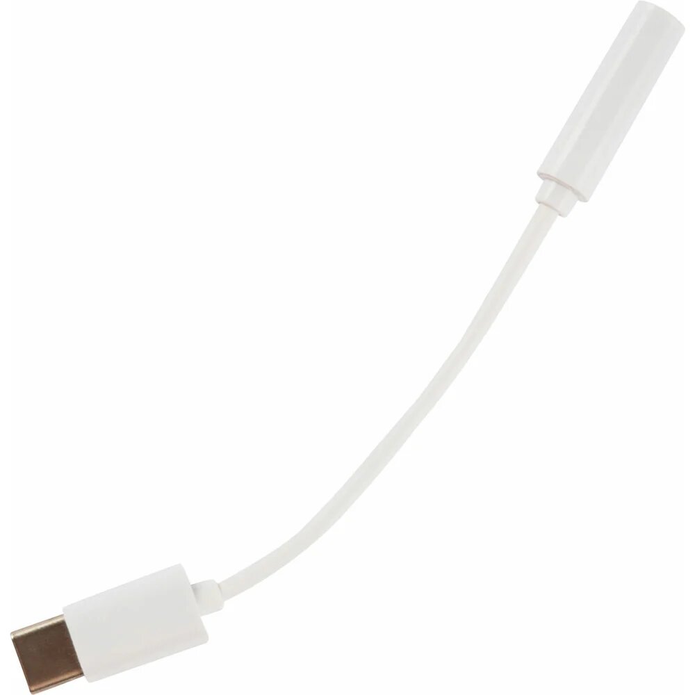 Офисмаг Переходник для наушников с Type-C на Aux (MINI Jack 3.5 мм), Mb mObility, белый, Ут000025651 514098