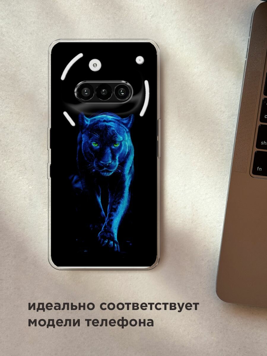 Чехол на Nothing Phone 3a / Нотинг Фон 3а с принтом "Пантера в лунном свете" — фото 1
