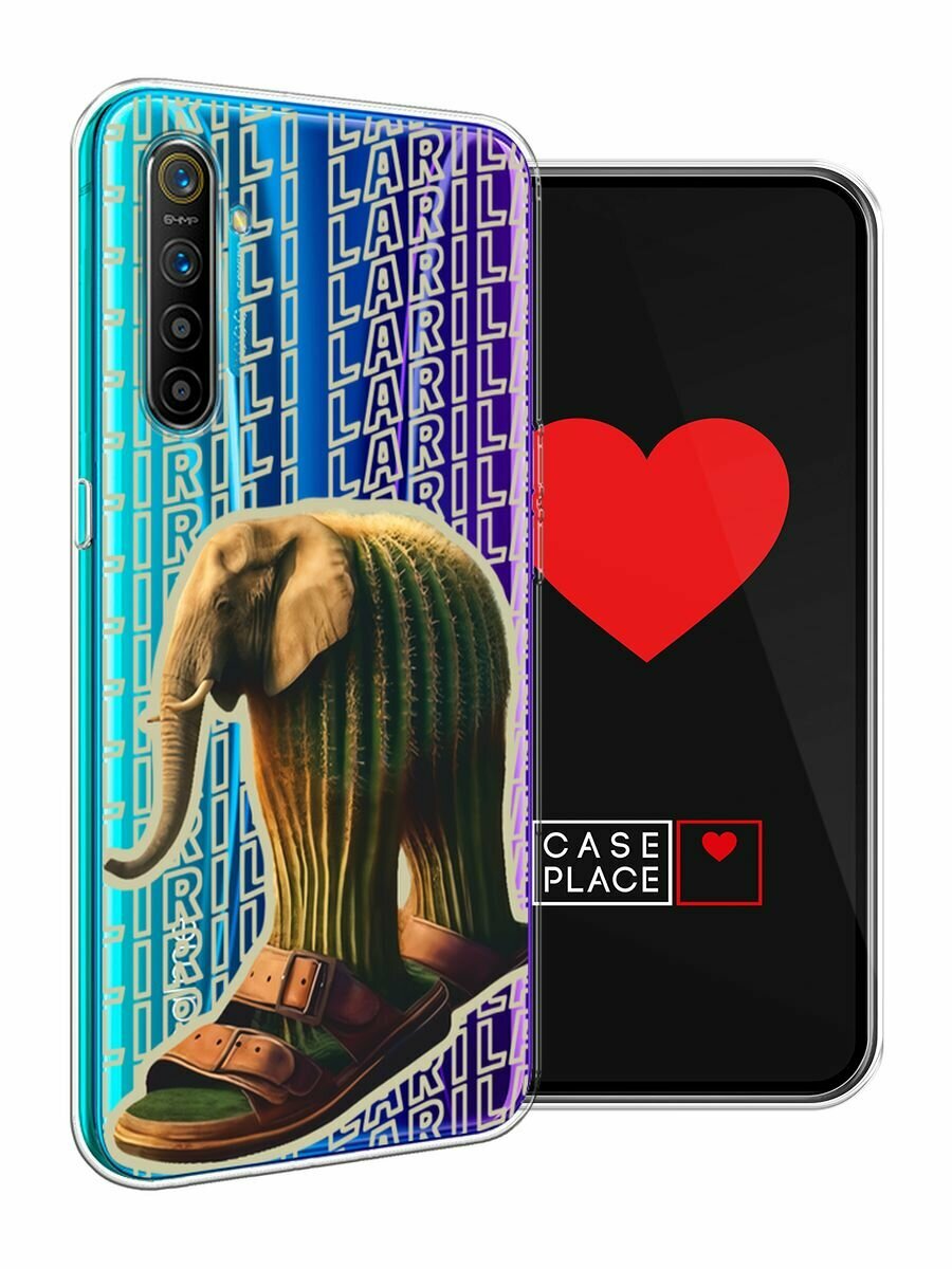 Чехол на Realme XT / Реалми XT с принтом "Лирили ларила 2", прозрачный — фото 1