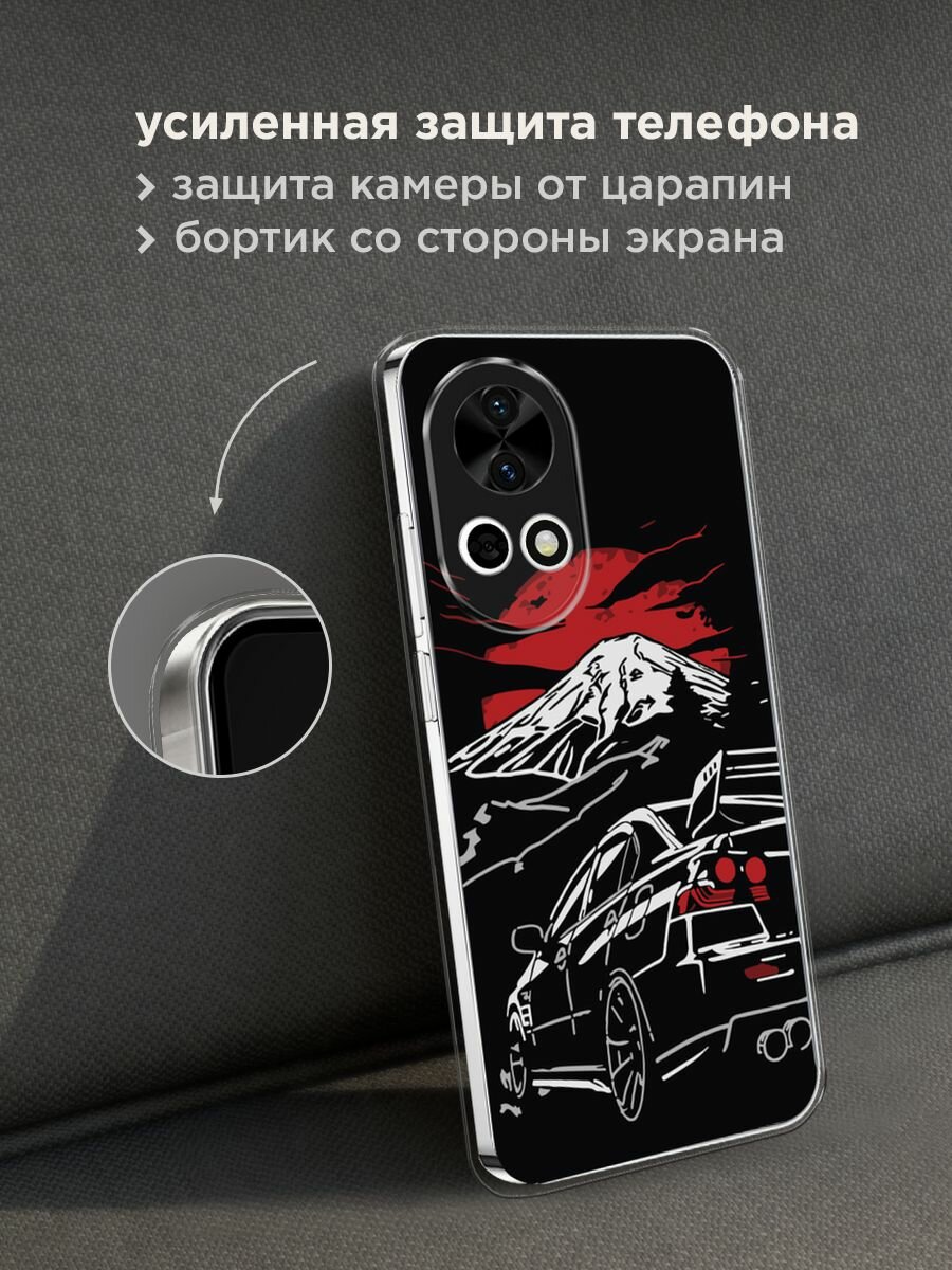 Чехол на Huawei Nova 12/Nova13 / Хуавей Нова 12/Нова 13 с принтом "Машина в горах JDM" — фото 1