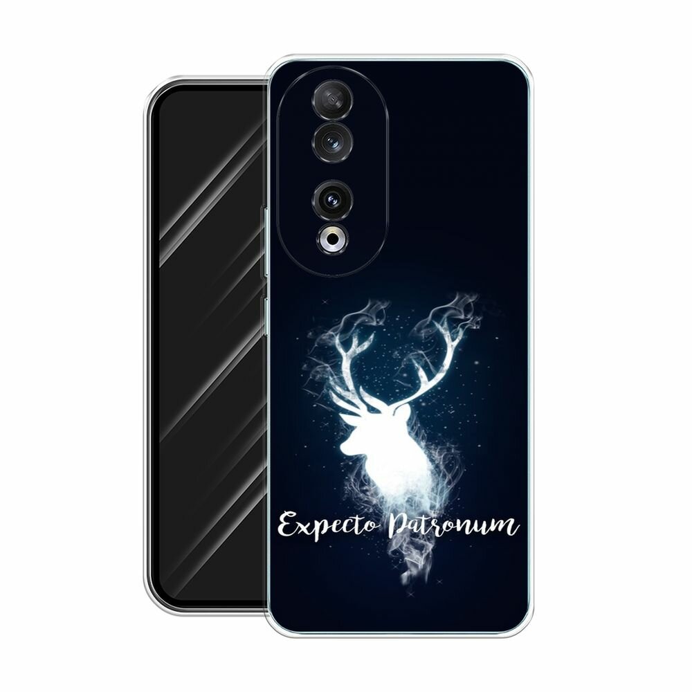 Силиконовый чехол на Honor 90 / Хонор 90 с принтом Expecto Patronum — фото 1