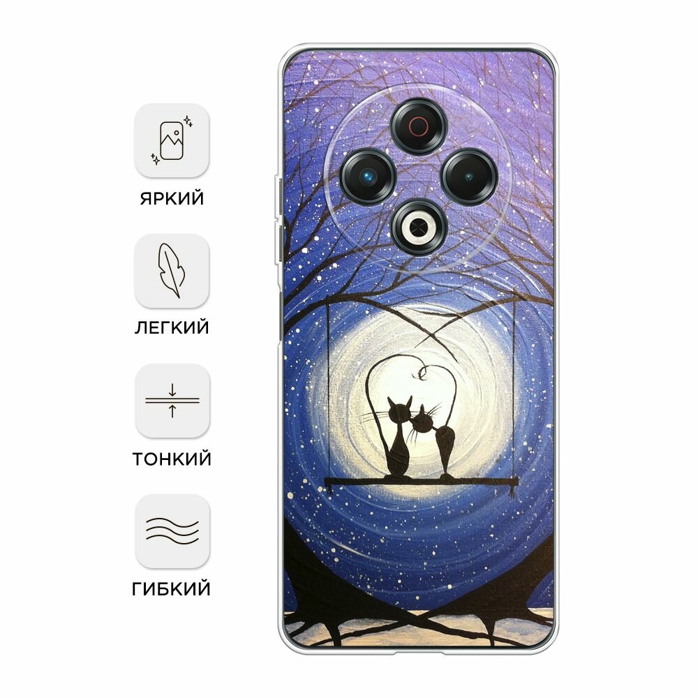 Чехол на Tecno Spark 30 / Текно Спарк 30 с принтом Влюбленные котики 10 — фото 1