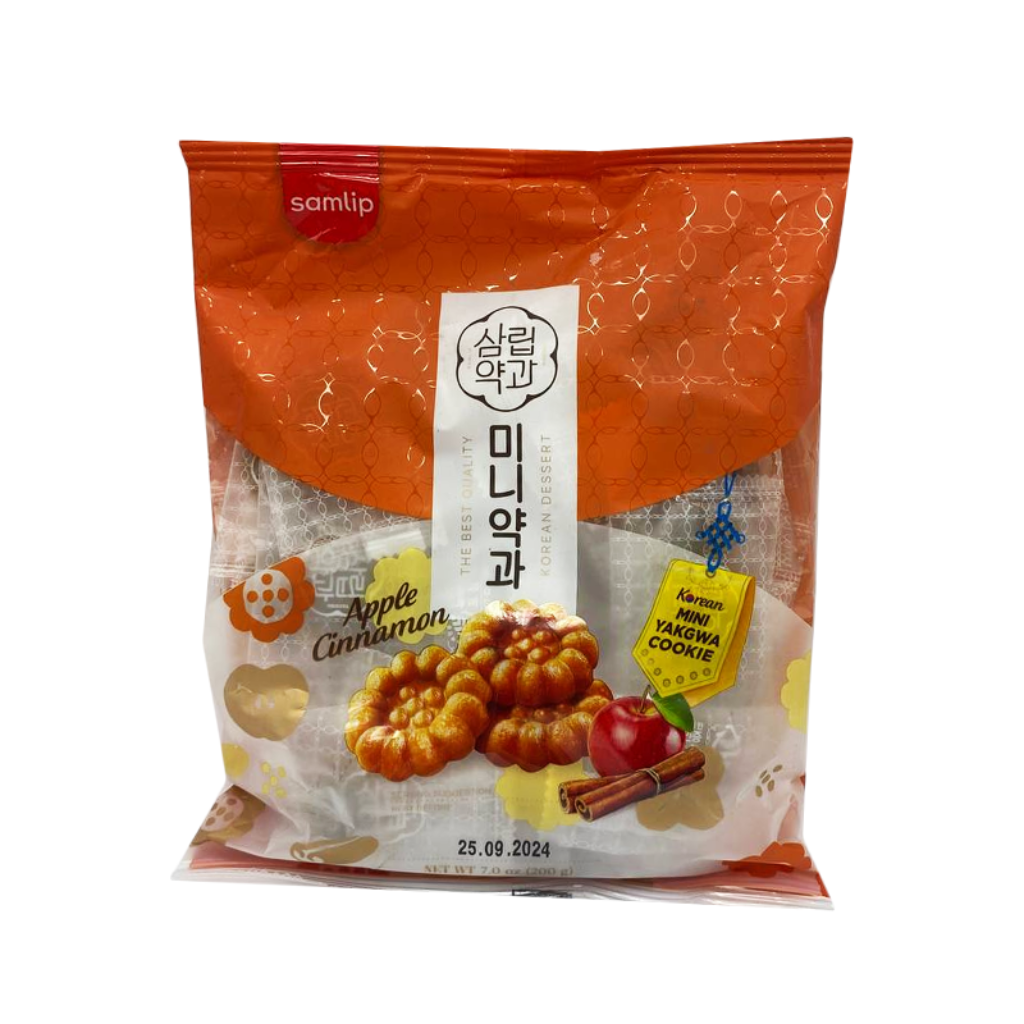 Пшеничное печенье Mini Yakgwa со вкусом яблока и корицы 200 г, Южная Корея