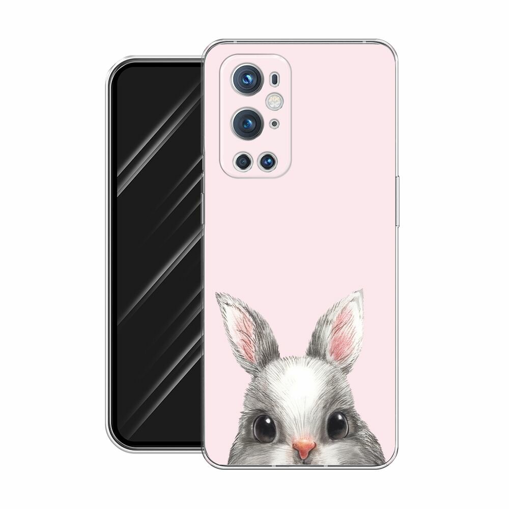 Чехол на OnePlus 9 Pro / ВанПлас 9 Про с принтом "Карандашный кролик 1 - 8 марта" — фото 1