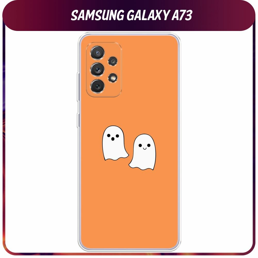 Чехол на Samsung Galaxy A73 / Самсунг Галакси А73 с принтом Cute ghosts