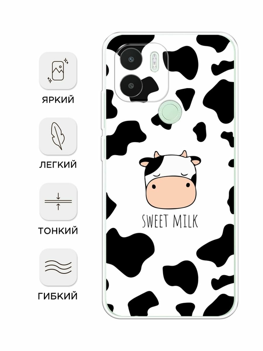Чехол на Xiaomi Redmi A1+/Redmi A2+/Poco C51/C50 / Редми A1+ с принтом Sweet milk — фото 1