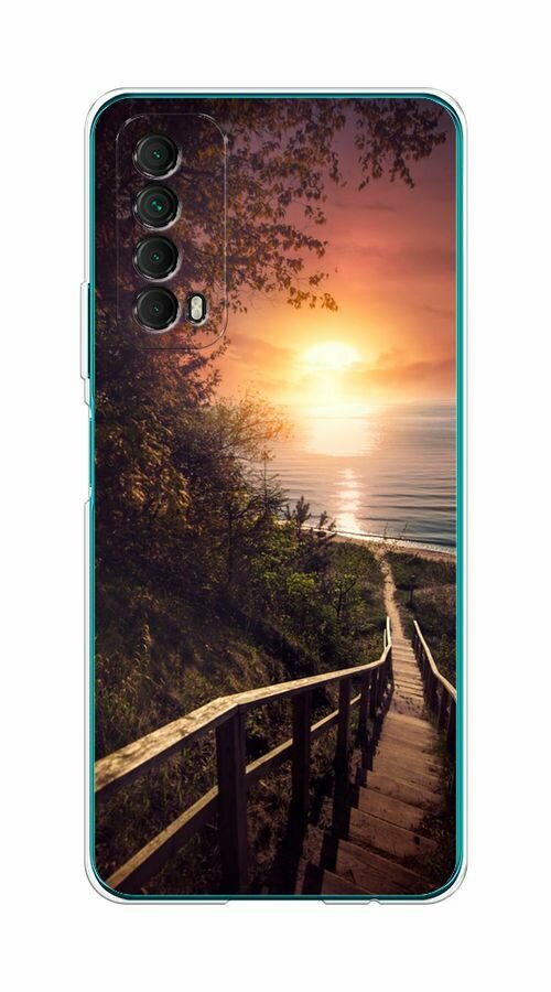 Чехол на Huawei P Smart 2021 / Хуавей П Смарт 2021 с принтом "Мост у воды"