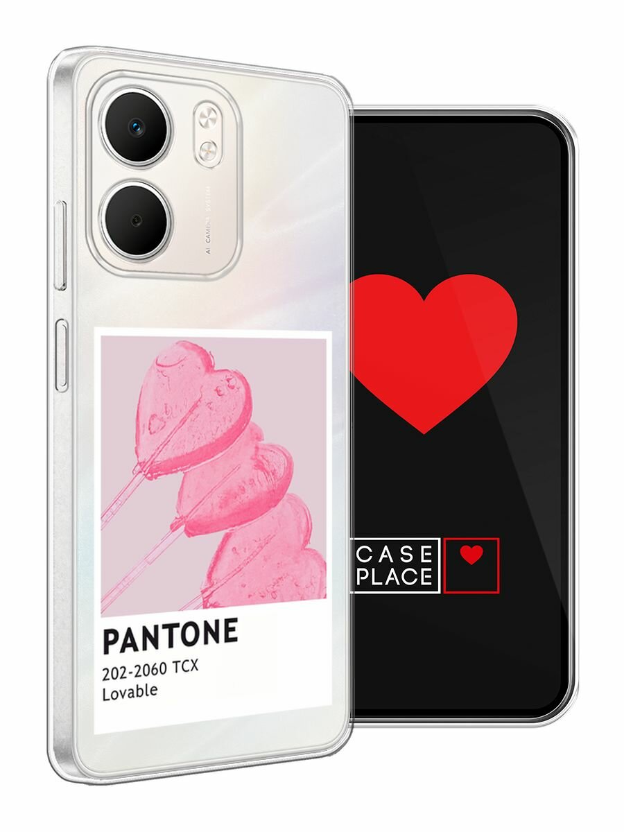 Чехол на Oppo A5x / Оппо А5x с принтом "Pantone Lovable 2 - 14 февраля", прозрачный — фото 1