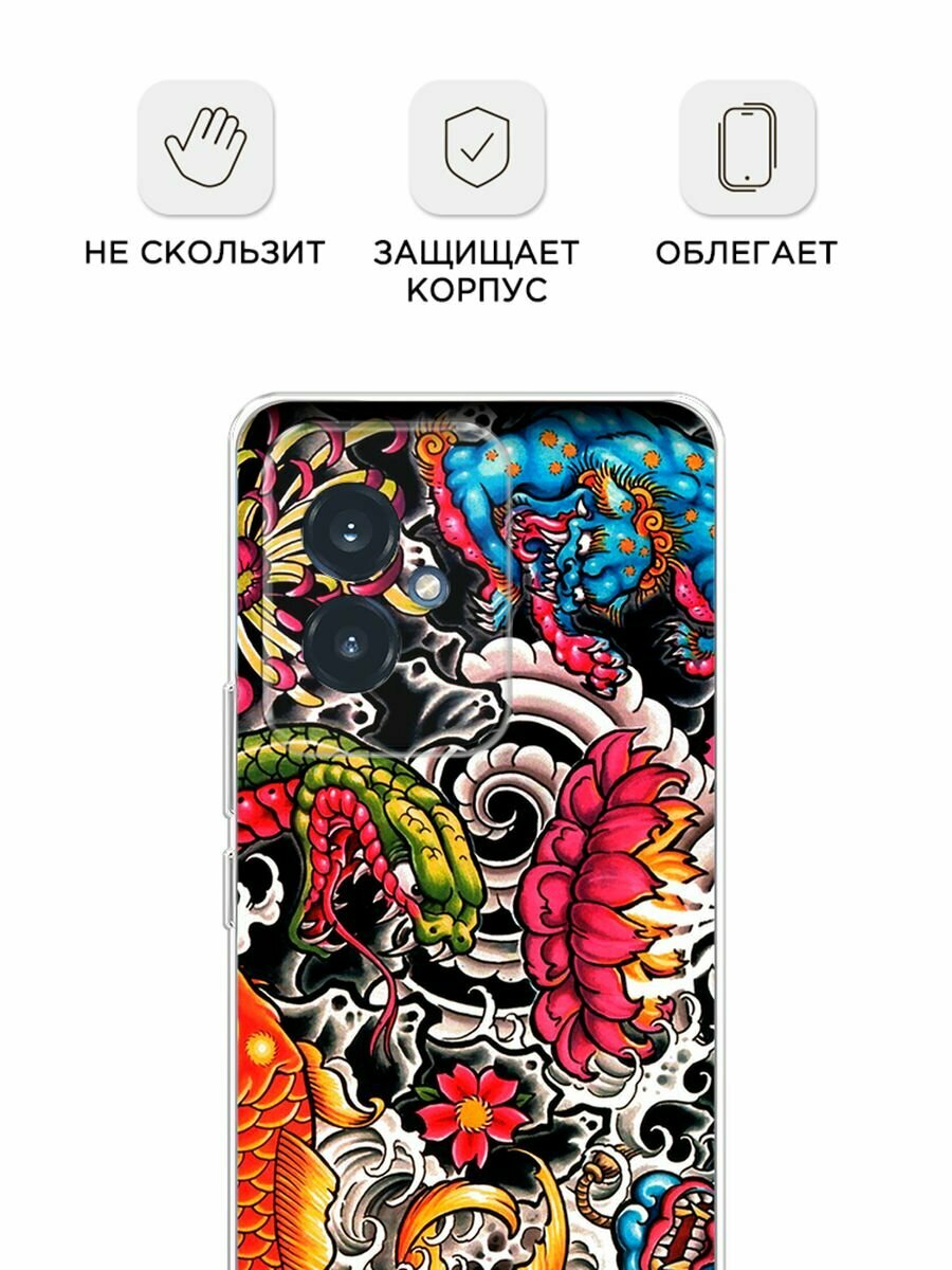 Чехол на Honor 100 / Хонор 100 с принтом "Японское искусство" — фото 1