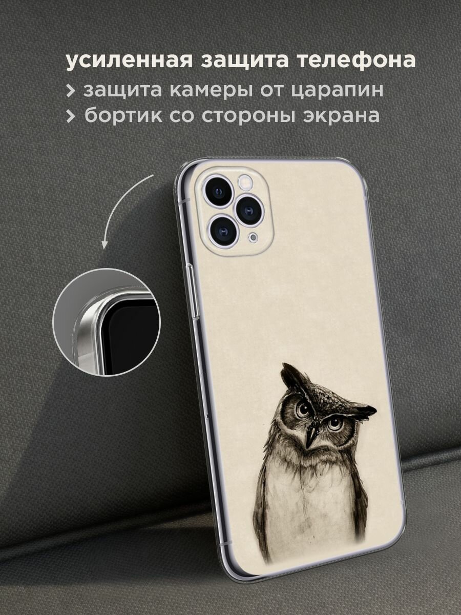 Чехол на Apple iPhone 11 Pro / Айфон 11 Про с принтом "Сова" — фото 1