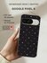 Чехол на Google Pixel 9 / Гугл Пиксель 9 с принтом "Черный фон и сердечки"