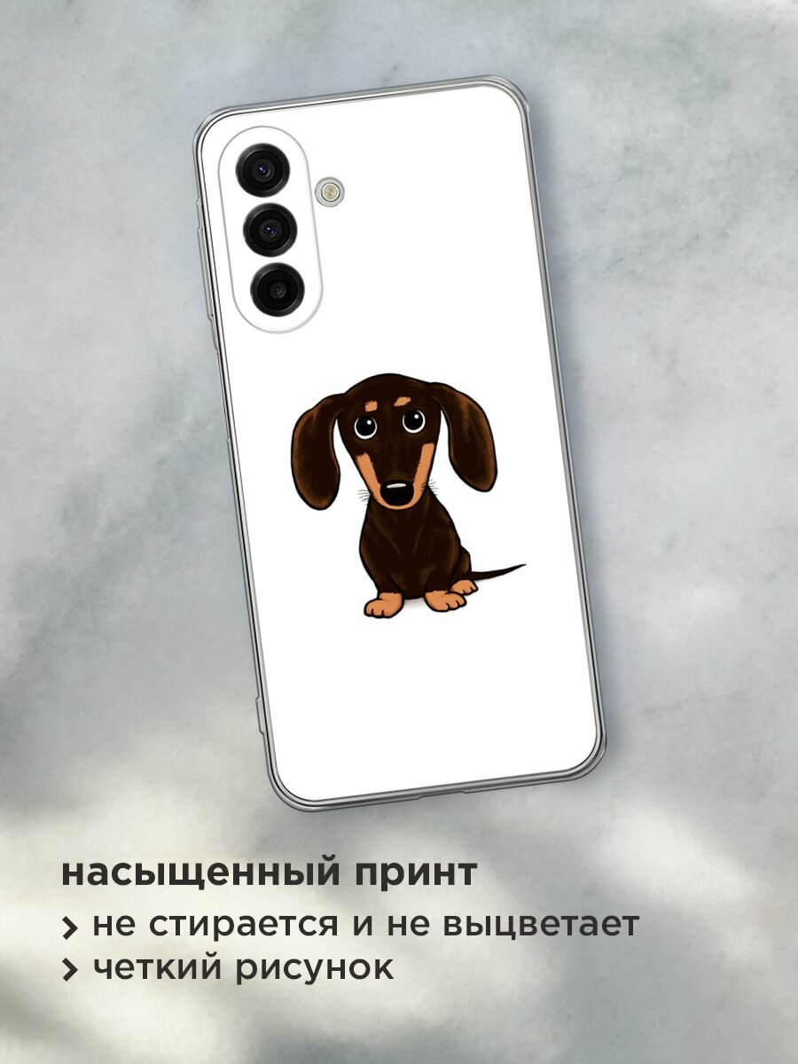Чехол на Samsung Galaxy A17 / Самсунг А17 с принтом "Маленькая такса" — фото 1
