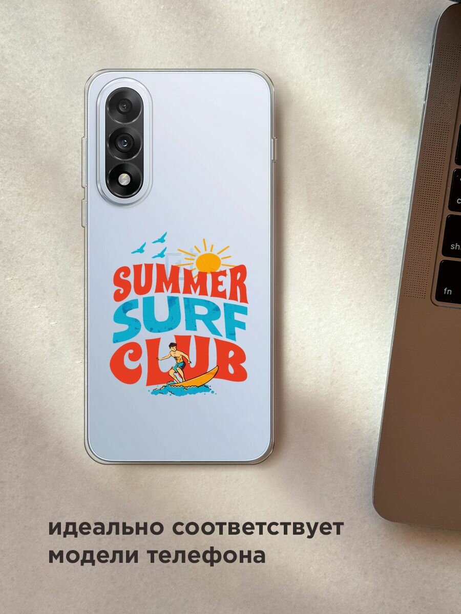 Чехол на OnePlus Nord 5 / Ван Плас Норд 5 с принтом "Summer surf club", прозрачный — фото 1
