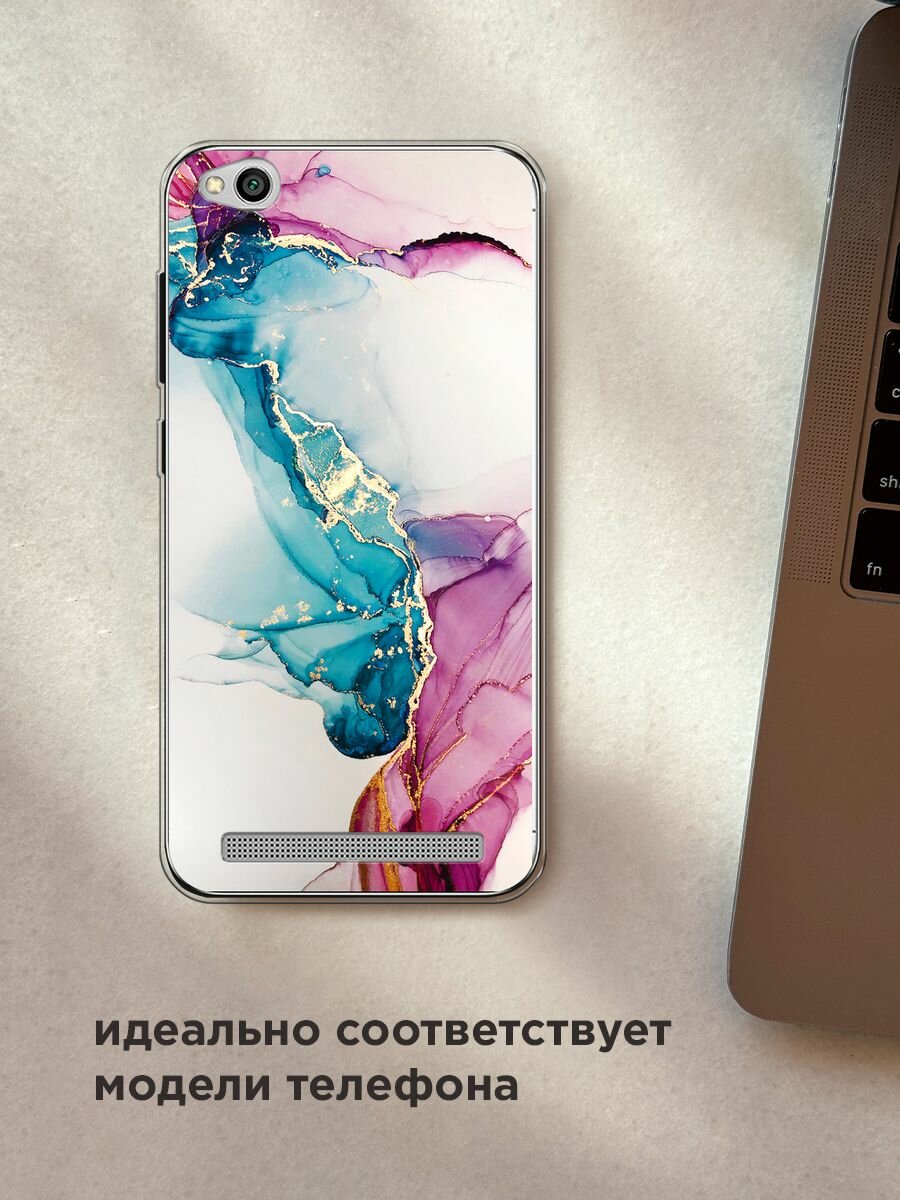Чехол на Xiaomi Redmi 5A / Сяоми Редми 5а с принтом "Розовые разводы рисунок" — фото 1