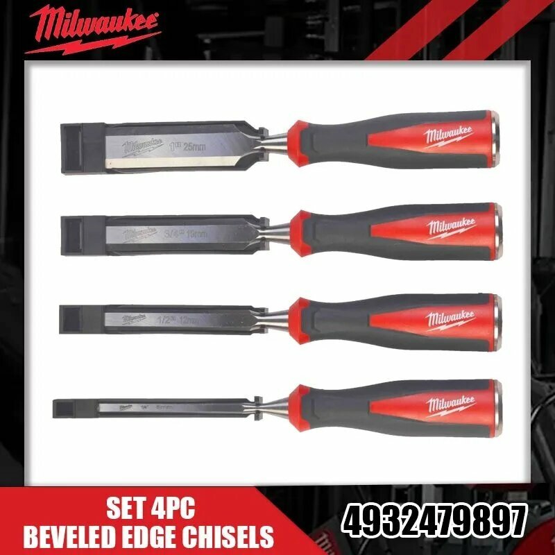 Milwaukee 4932479897 Набор стамесок со скошенными краями 4шт